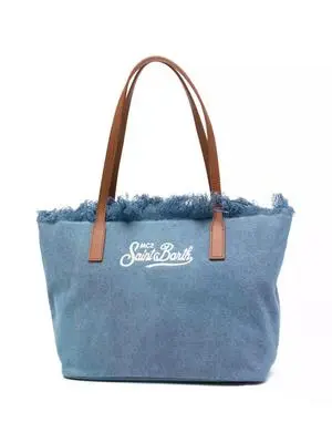MC2 SAINT BARTH Logo-embroidered Tote Bag - Blue