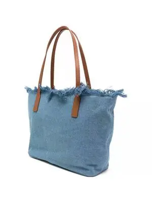 MC2 SAINT BARTH Logo-embroidered Tote Bag - Blue