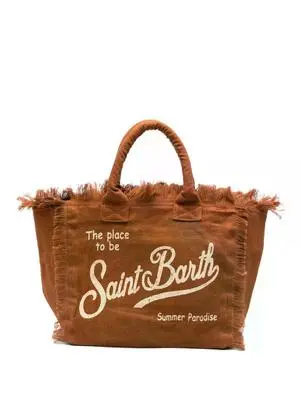 MC2 SAINT BARTH Fringed Tote Bag - Brown