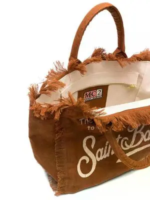 MC2 SAINT BARTH Fringed Tote Bag - Brown