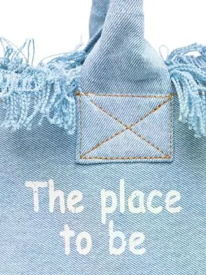 MC2 SAINT BARTH Fringed-detail Tote Bag - Blue