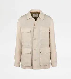 TOD'S Linen Field Jacket - Beige