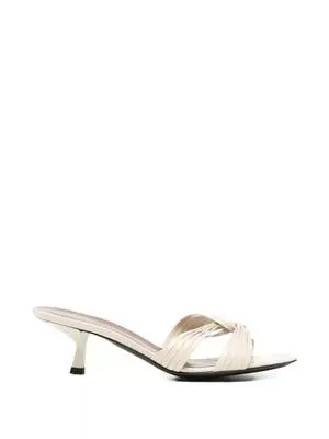 GIUSEPPE ZANOTTI Knotted Leather Sandals - Neutrals