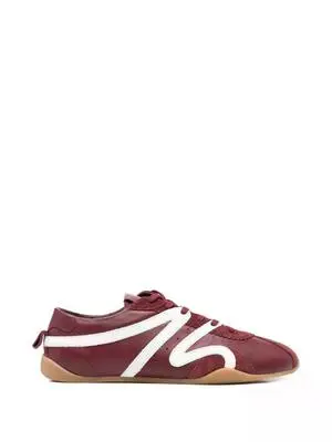 GIUSEPPE ZANOTTI Suede Detail Lace-up Sneakers - Red