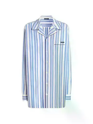Dolce & Gabbana Striped Poplin Vanity Shirt - Blue