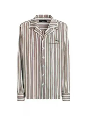 Dolce & Gabbana Compact Striped Poplin Vanity Shirt