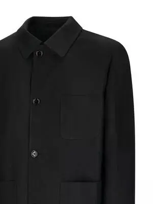 LARDINI Patch-pocket Shirt Jacket - Black