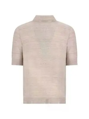 LARDINI Buttoned Short-sleeve Polo Shirt