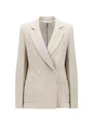 Harris Wharf London Double-breasted Pocket Blazer - Neutrals