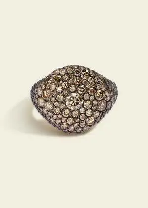 LUCY DELIUS Cognac Diamond Signet Ring - Brown
