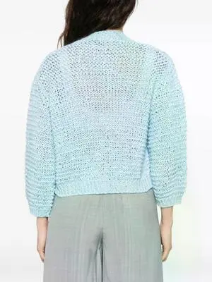 FORTE_FORTE Open-front Cardigan - Blue