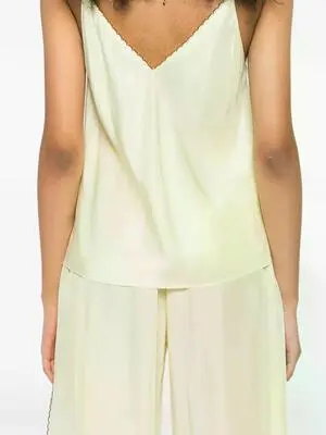 FORTE_FORTE Scalloped V-neck Top - Yellow