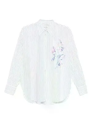 FORTE_FORTE Striped Floral Shirt