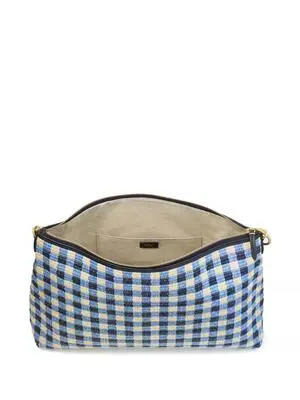 JIMMY CHOO Callie Maxi Check Chain Shoulder Bag