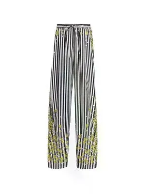 Dolce & Gabbana Floral Embroidered Poplin Trousers