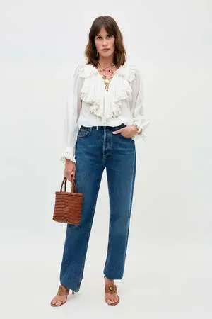 Rixo Milia Regular Blouse - White