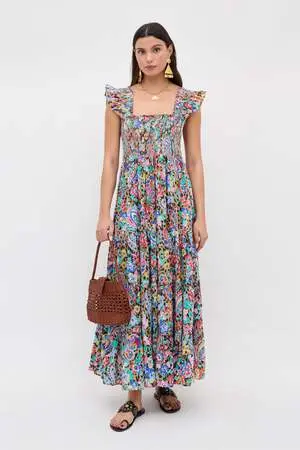 Rixo Kendall Cara Floral Leopard Dress - Multi