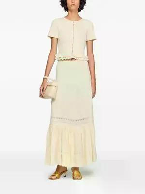 Sandro Ruffled Long Skirt