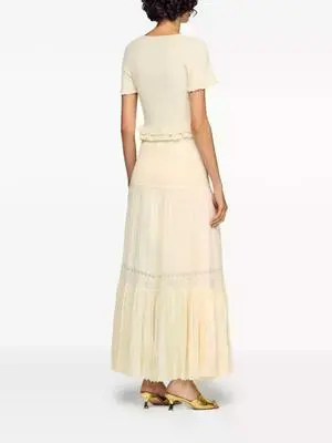 Sandro Ruffled Long Skirt