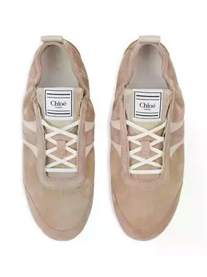 Chloé Panelled Lace-up Sneakers - Pink