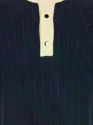BALLANTYNE Buttoned Ribbed Pullover