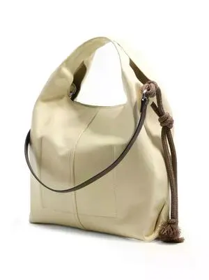Bimba Y Lola Embossed Logo Tie Shoulder Bag - Neutrals