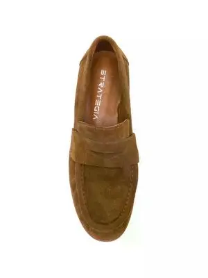 STRATEGIA SHOES Suede Strap Loafers