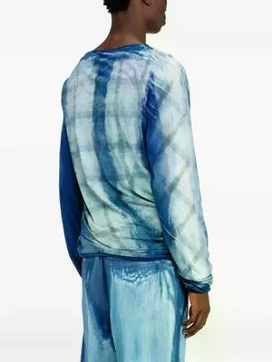 DIESEL® T-anton Check-pattern T-shirt