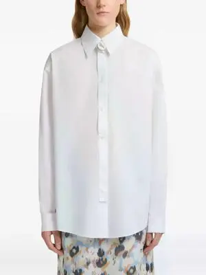 Marni D-ring Logo Organic Cotton Poplin Shirt