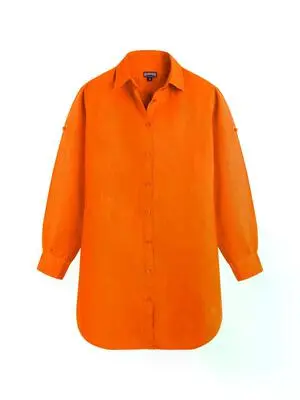 Vilebrequin Long-sleeved Mini Shirt Dress - Orange