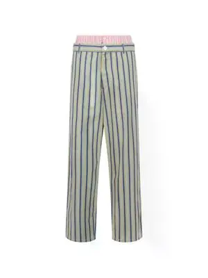 Marni Striped Wide-leg Trousers - Blue