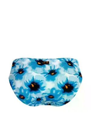 Vilebrequin Flower-print Bikini Bottom - Blue