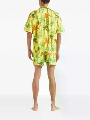 Vilebrequin Palms Offset Cotton Shirt