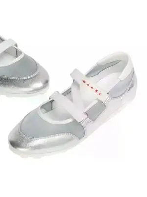 Marni Criss-cross Strap Sneakers - Silver