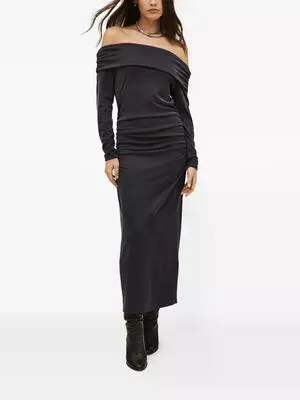 Ba&sh Bettina Off-shoulder Ruched Dress