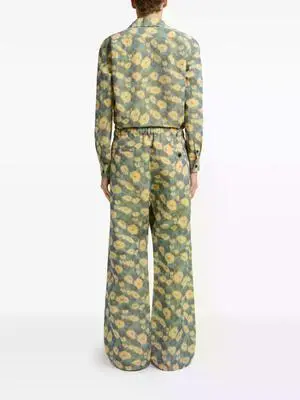 Marni Floral Print D-ring Belt Trousers