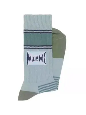 Marni Ribbed Striped Mid-calf Socks