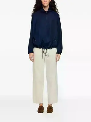 Sandro Drawstring High-neck Zip-up Jacket