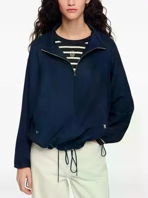 Sandro Drawstring High-neck Zip-up Jacket