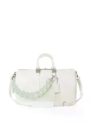GUAPI Embossed Duffle Bag With Chain Detail
