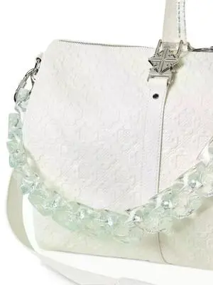 GUAPI Embossed Duffle Bag With Chain Detail
