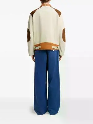 Marni Contrast Shoulder Buckle Bomber Jacket