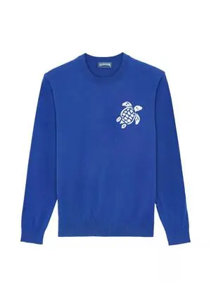 Vilebrequin Logo-jacquard Cotton Sweater - Blue