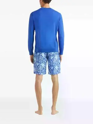 Vilebrequin Logo-jacquard Cotton Sweater - Blue
