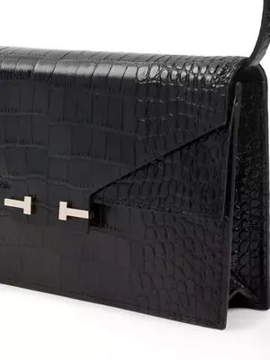 TOM FORD Crocodile-effect Shoulder Bag - Black