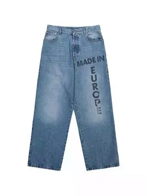 Vetements Text-print Straight Leg Jeans