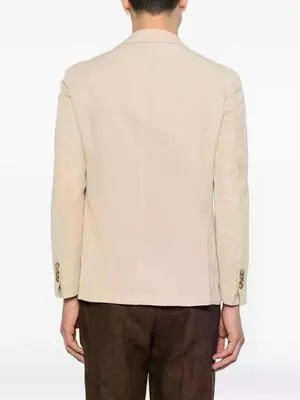 LUIGI BIANCHI Buttoned Single-breasted Blazer - Neutrals