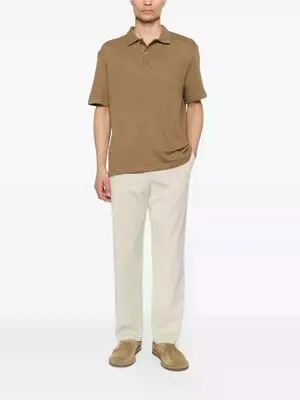 SAMSOE SAMSOE Sajase Button Knitted Polo Shirt - Neutrals