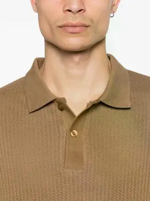 SAMSOE SAMSOE Sajase Button Knitted Polo Shirt - Neutrals