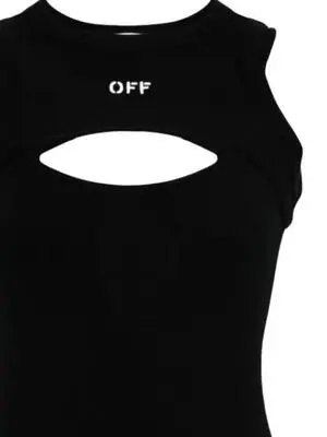 Off-White Cutout Fitted Dress